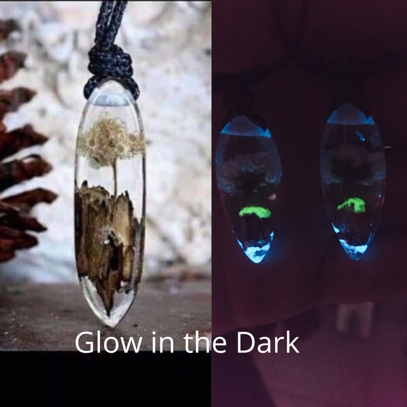 Jual Kalung Pria Wanita etnik liontin resin glow in the dark bunga edel ...