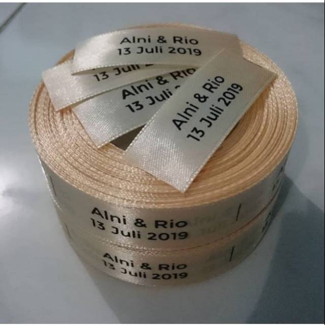 Jual Sablon label pita satin 2cm | Shopee Indonesia
