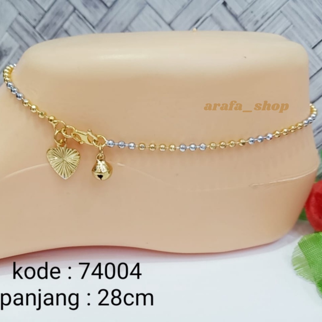 Jual Gelang Kaki Lapis Emas 18K- Titanium Anti Karat - Gelang Kaki ...