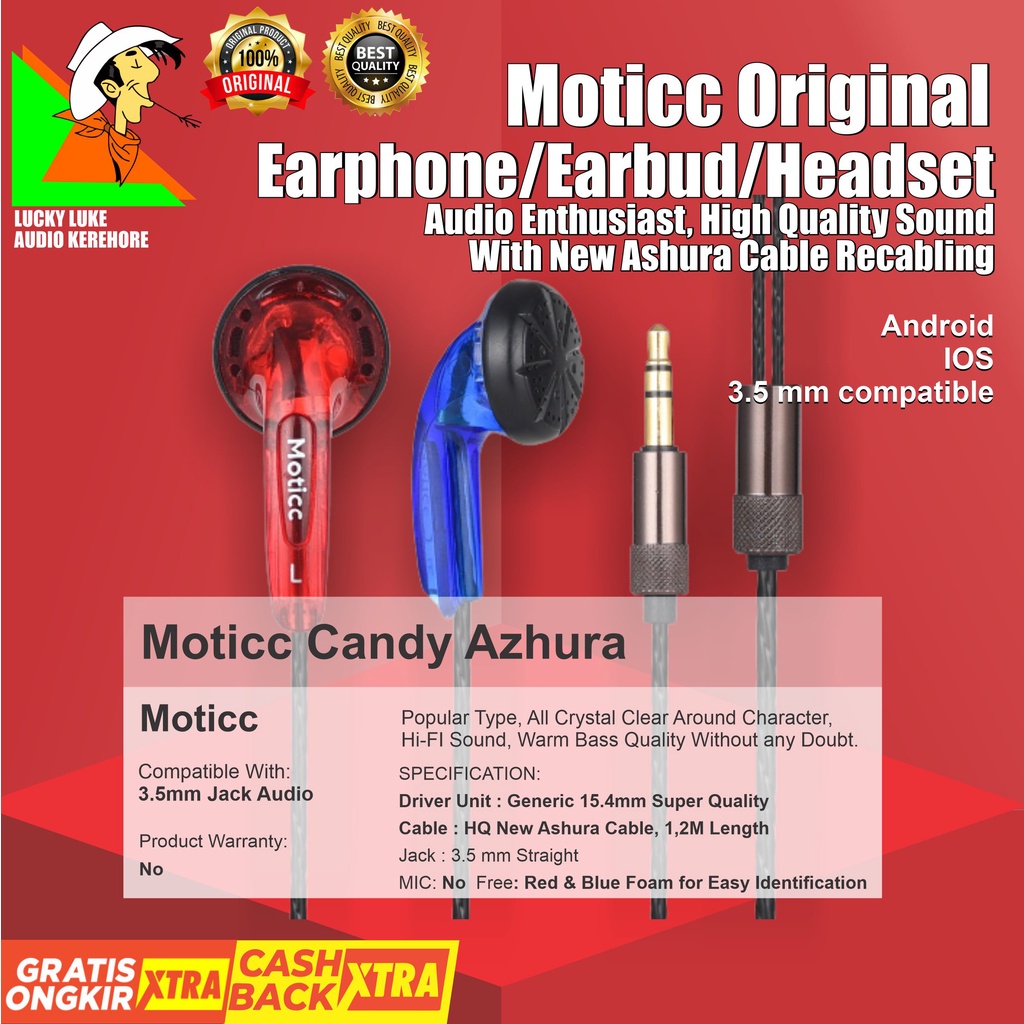 Jual Earbud Moticc Candy with New Ashura Cable Original Recable ...