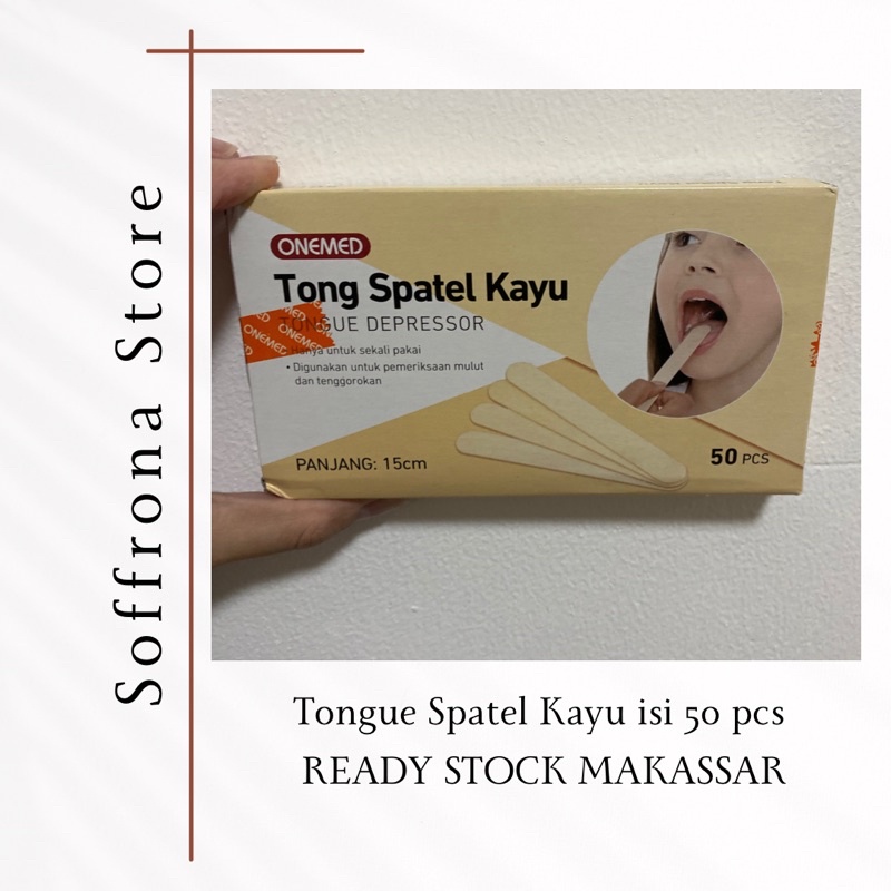 Jual Tongue Spatel Kayu OneMed Isi 50 Pcs | Shopee Indonesia