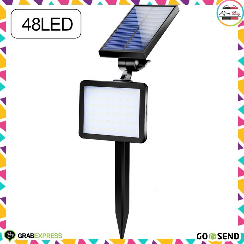 Jual Lampu Taman 48 LED Solar Panel 6000-6500K | Shopee Indonesia