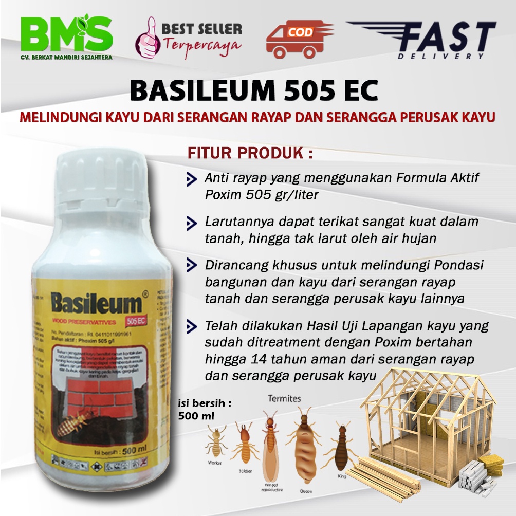 Jual BASILEUM 505 EC melindungi pondasi bangunan dari serangan Rayap ...