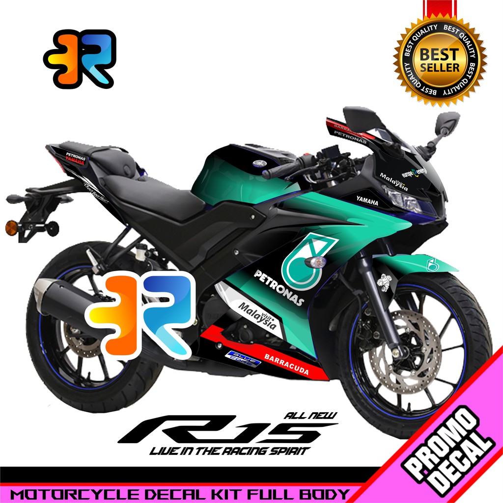 Jual Decal Motor R15 V3 Desain Petronas Motoblast Sticker Decal Full ...