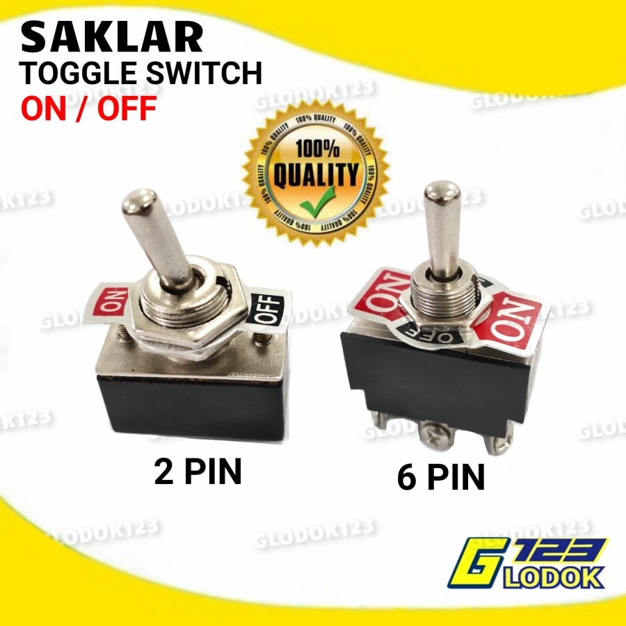 Jual Saklar Switch Toggle Togle Tombol ON OFF 2 6 Pin Kaki | Shopee ...
