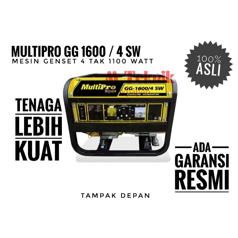 Jual Mesin Genset Multipro GG 1600 / 4 SW generator listrik 4 tak | Shopee Indonesia