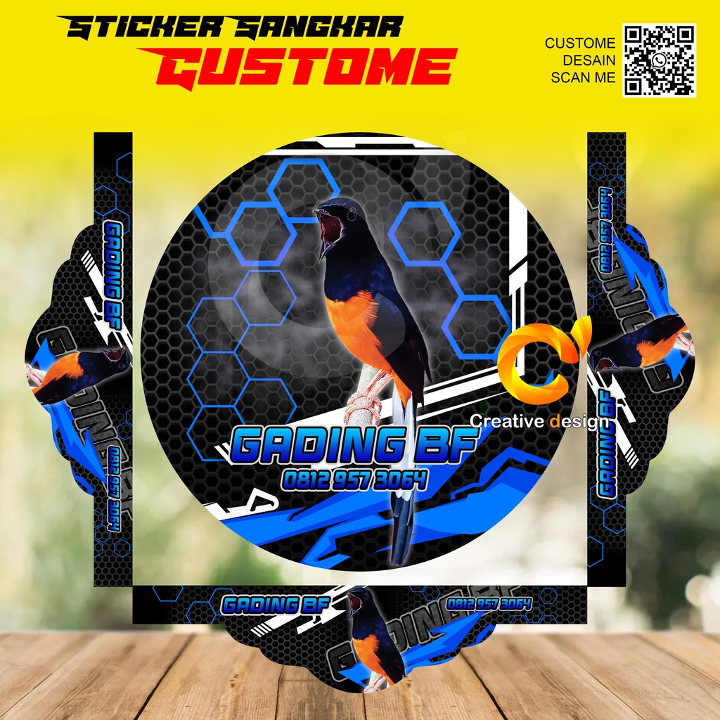 Jual STICKER SANGKAR MURAI BATU GADING BF | Shopee Indonesia