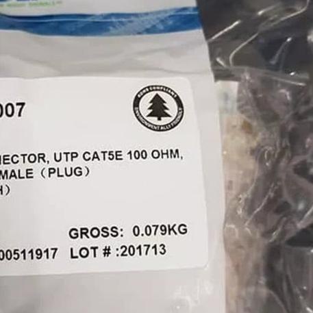 Jual Konektor BELDEN Modular Plug RJ45 UTP Cat.5e AP700007 ASLI | cat5e ...