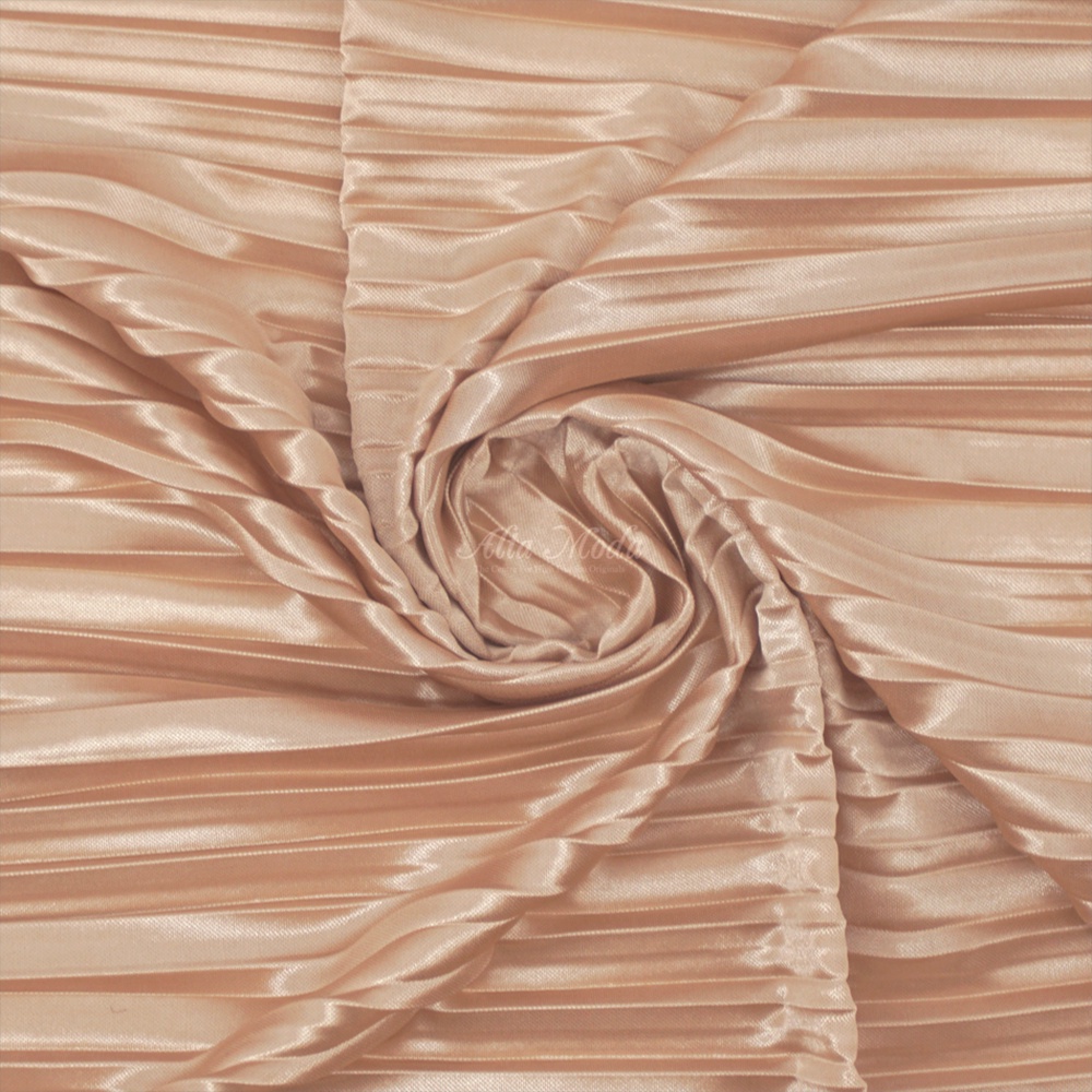 Jual Satin Pleats Plain Peach (Pronto Moda) | Shopee Indonesia