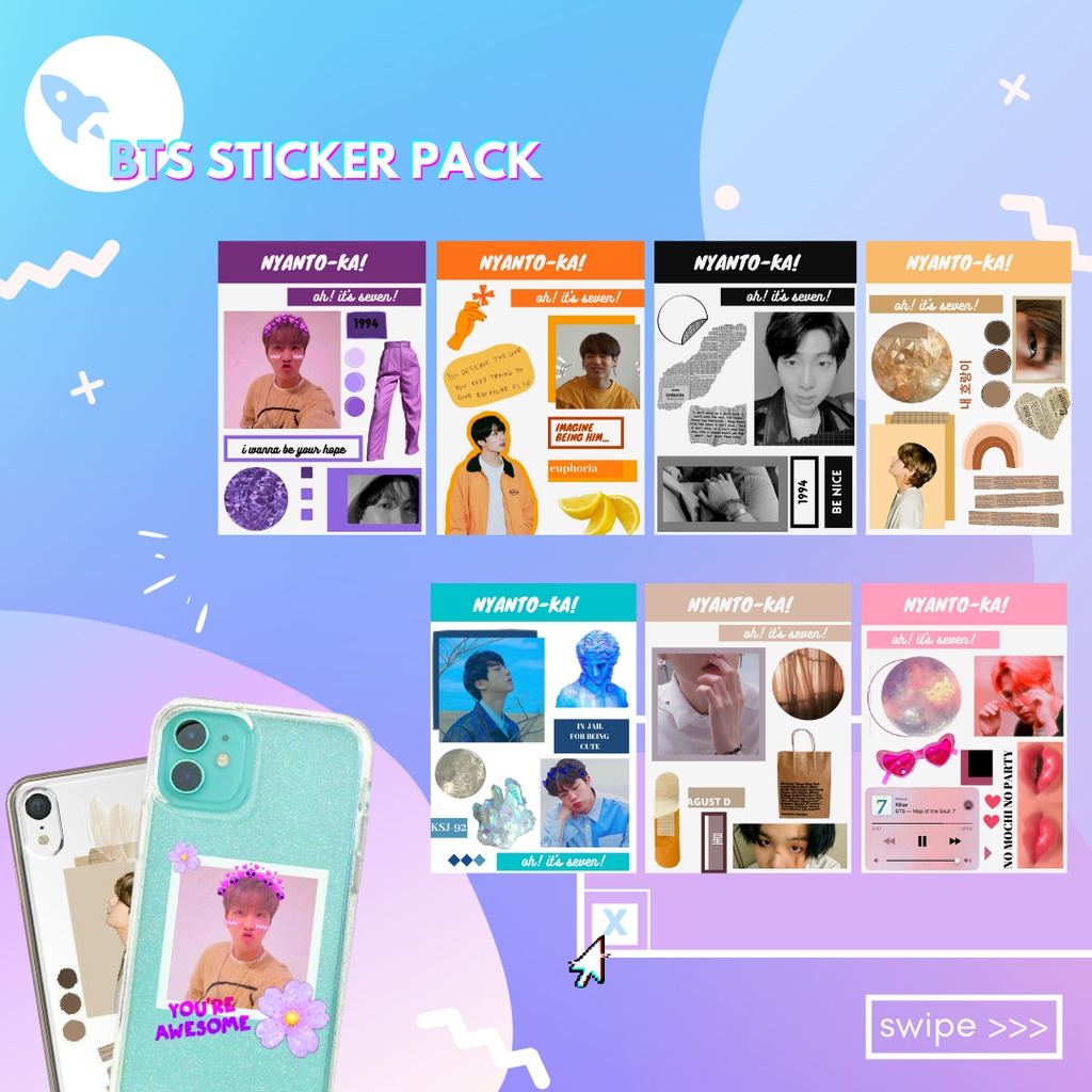 Jual BTS KPOP STICKER SET AESTHETIC TUMBLR | Shopee Indonesia