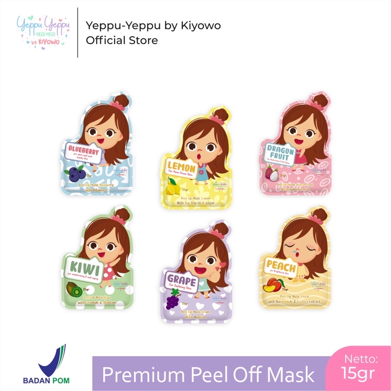 Jual PEEL OFF MASK YEPPU-YEPPU BY KIYOWO BPOM | Shopee Indonesia