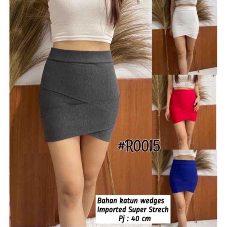 Jual Ms R0015 Rok Mini SPAN IMPOR / PENCIL SKIRT OFFICIAL KOREAN ...