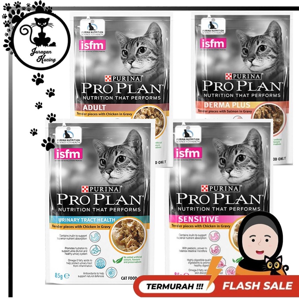 Jual PRO PLAN CAT POUCH KITTEN / ADULT / SENSITIVE / DERMA / URINARY ...