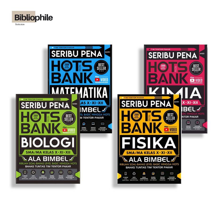 Jual BUKU SMA/MA : SERIBU PENA HOTS BANK MATEMATIKA, KIMIA, FISIKA, BIOLOGI | Shopee Indonesia