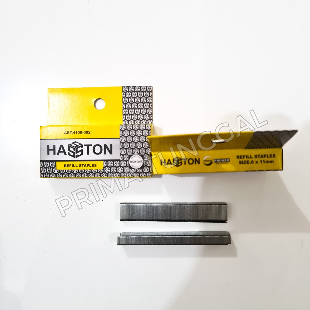Jual Isi Staple Stapler Staples Gun Hasston 6 x 11mm Prohex Staples Tembak | Shopee Indonesia