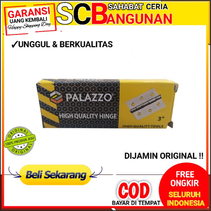 Jual Engsel Jendela Pintu 3" biasa Engsel biasa 3 inch Engsel plat 3 ...