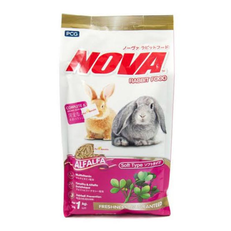 Jual MAKANAN KELINCI NOVA RABBIT FRESH PACK 1KG | Shopee Indonesia