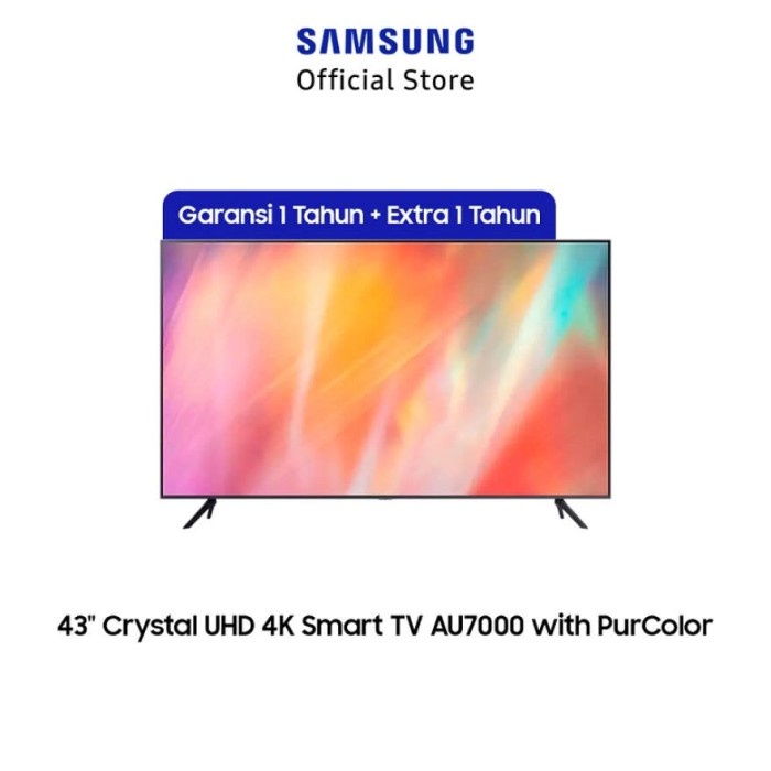 Jual SAMSUNG 43 Inch Crystal UHD 4K Smart TV UA43AU7000KXXD | Shopee Indonesia