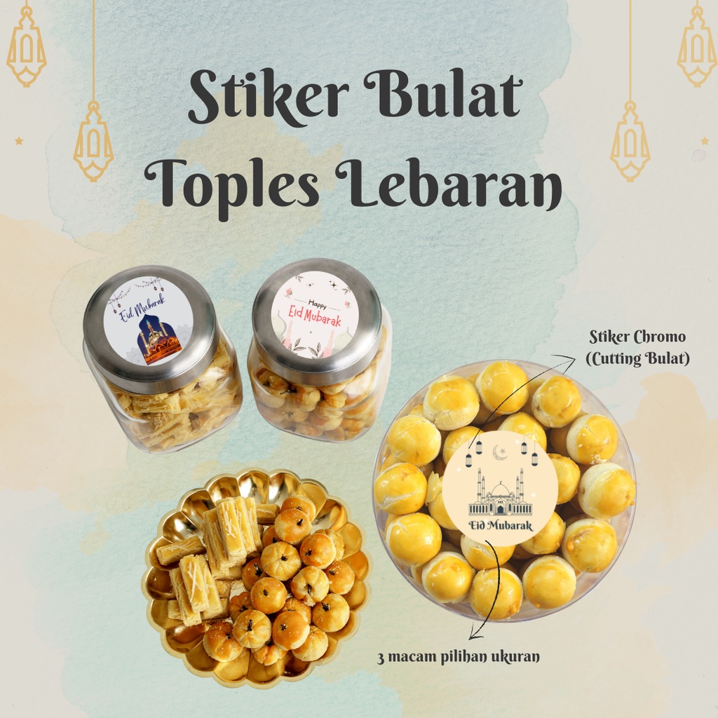 Jual [Bulat] Sticker Label Toples Nastar Toples Kue Kering Lebaran 2023 ...