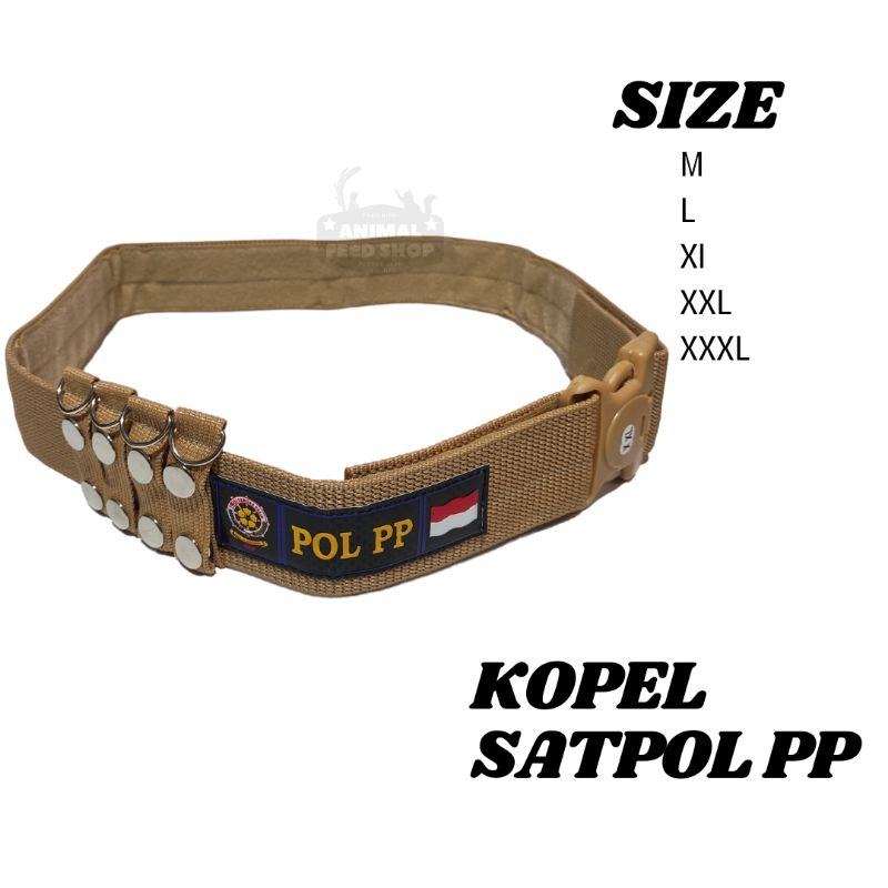 Jual KOPEL PDL POL PP SABUK KOPEL TACTICAL IKAT PINGGANG LOGO SATPOL PP ...