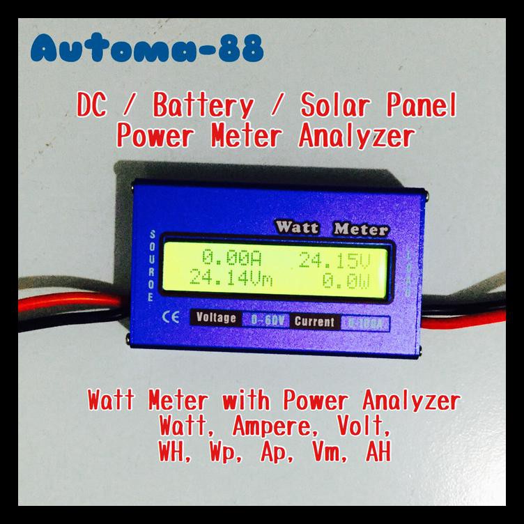 Jual GRATIS ! DC Watt Meter Volt Ampere kwh meter 60 Volt 100A | Shopee ...