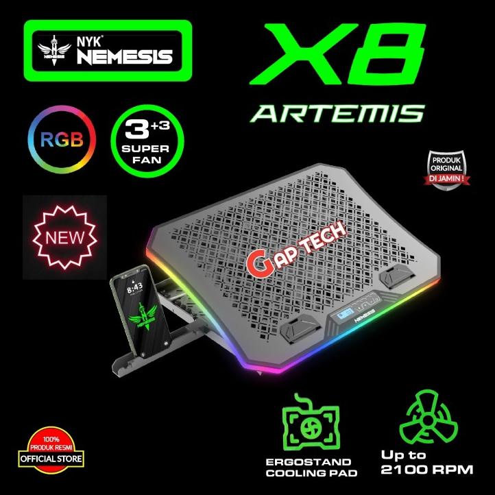 Jual NYK Nemesis X8 / X 8 ARTEMIS Gaming Cooling Pad / Cooling Fan ...