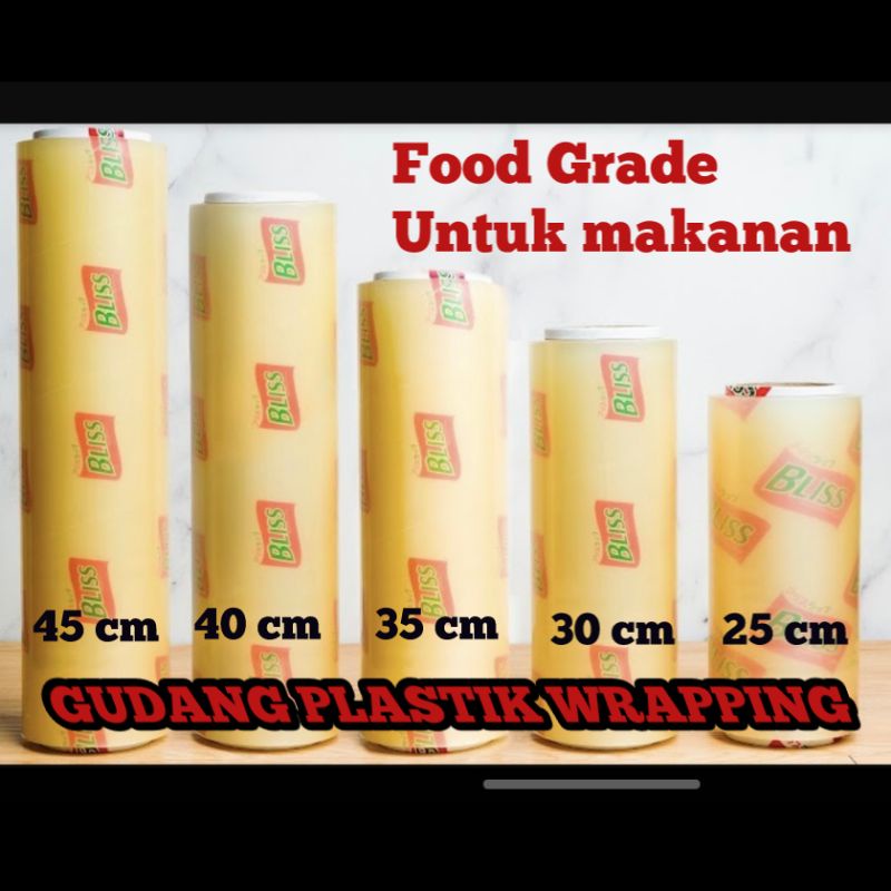 Jual BLISS PLASTIK WRAPPING FOOD GRADE MAKANAN 25 CM 30 CM 35 CM 40 CM ...