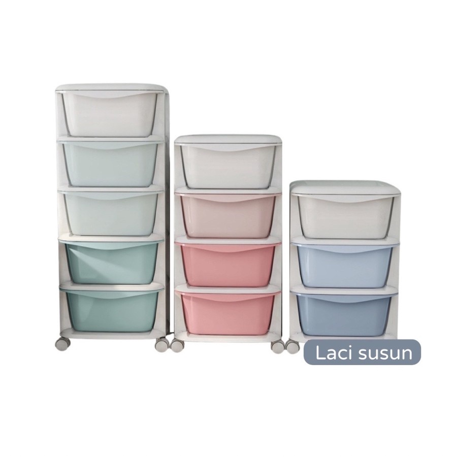 Jual LACI BAJU SUSUN PLASTIK ada RODA LACI MAINAN ANAK SUSUN KOTAK ...