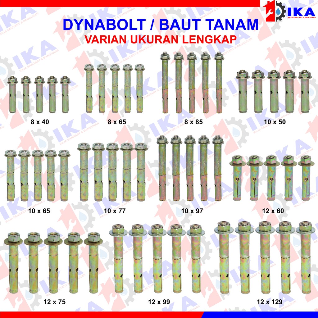 Jual Dinabol (HARGA 1SET ISI 5BUAH PALING MURAH ) / dynabolt / Baut ...