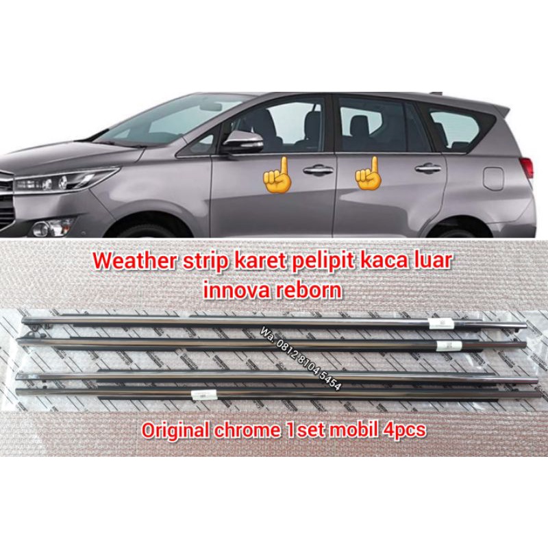 Jual weather strip karet pelipit list kaca pintu luar all new innova ...