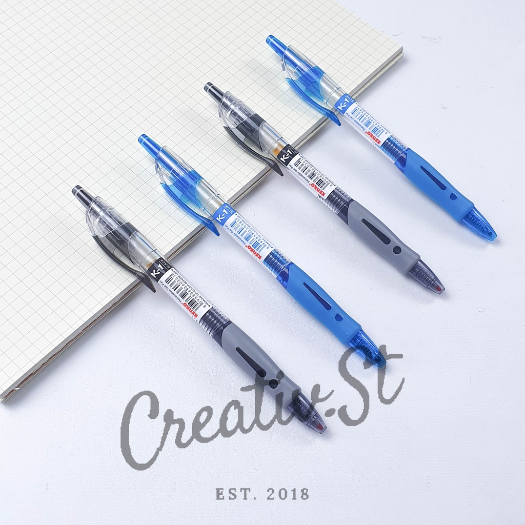 Jual KENKO Pulpen Bolpen Gel Pen K-1 Black / Blue 0.5 Mm Tinta Hitam ...