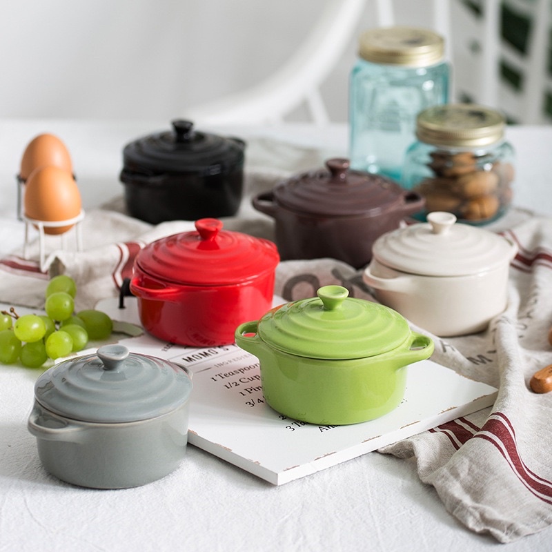 Jual Mini Baking Bowl with Lid / Mangkok Mini Keramik dengan Tutup ...
