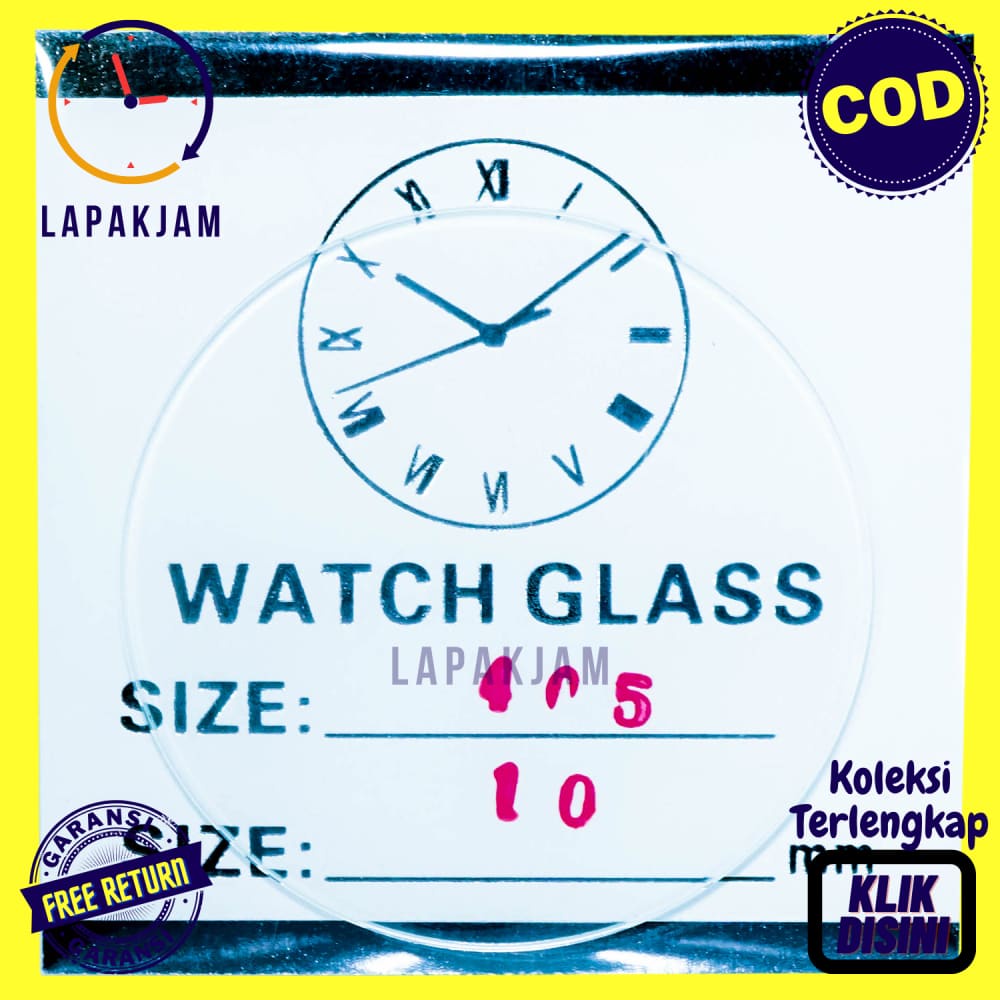 Jual Kaca Jam Kaca Bahan Aksesoris Jam PNC-405 4,05 cm Murah | Shopee ...