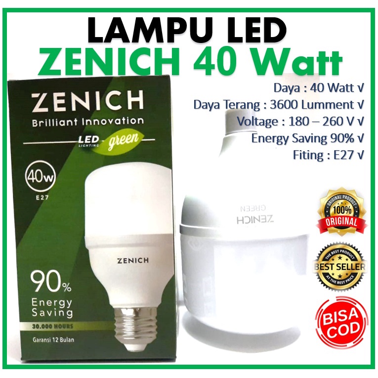 Jual Lampu Led Tabung Zenich 40 watt Lampu Led 40w | Shopee Indonesia