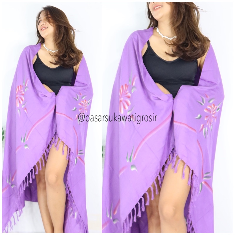 Jual KAIN PANTAI BALI LUKIS DENGAN RUMBAI RAYON ADEM MURAH GROSIR ...