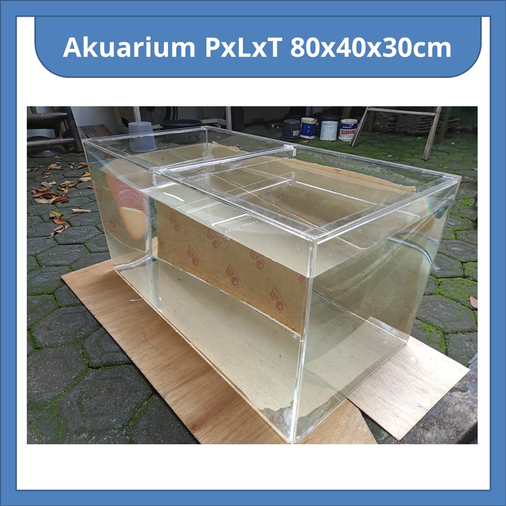 Jual Akuarium Akrilik Besar PxLxT 80x40x30cm | Shopee Indonesia