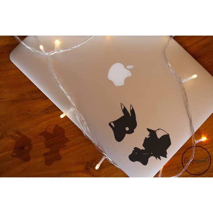 Jual Decal Sticker Stiker Pikachu Satosi Ash Pokemon Laptop | Shopee ...