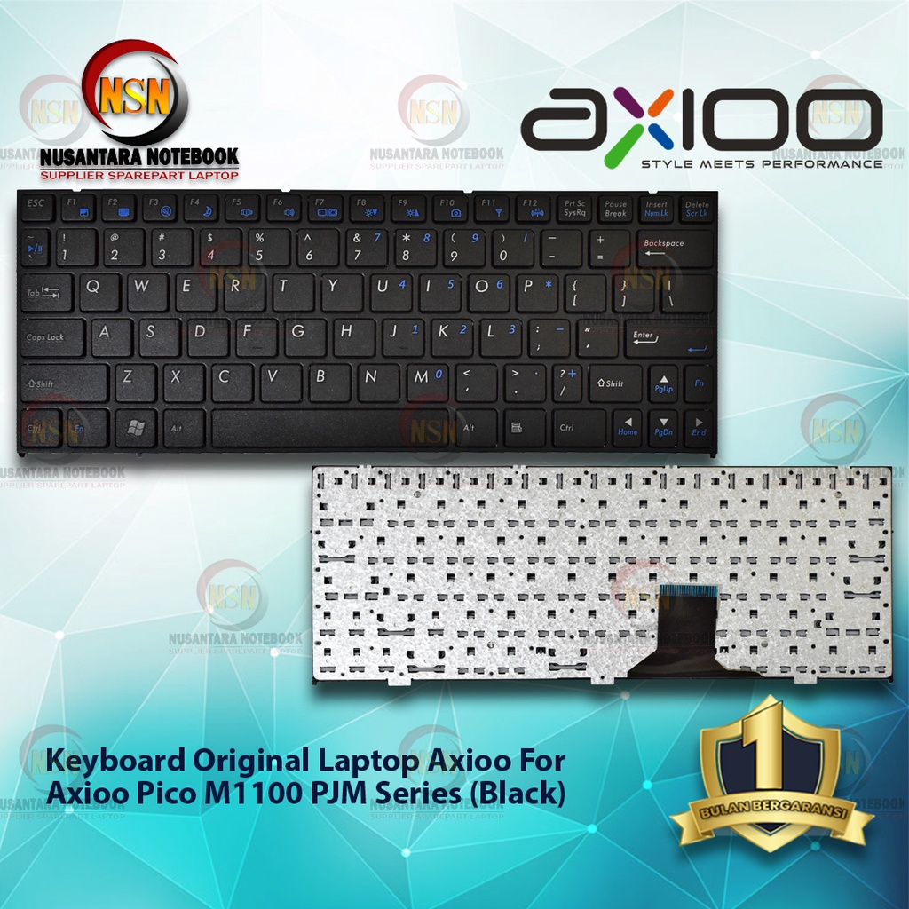 Jual Keyboard Original Laptop Axioo Pico M1100 PJM Series - Hitam Black ...