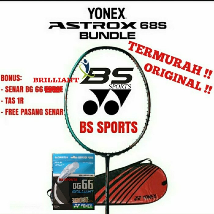 Jual RAKET BADMINTON RAKET YONEX ASTROX 68S ORIGINAL!! | Shopee Indonesia