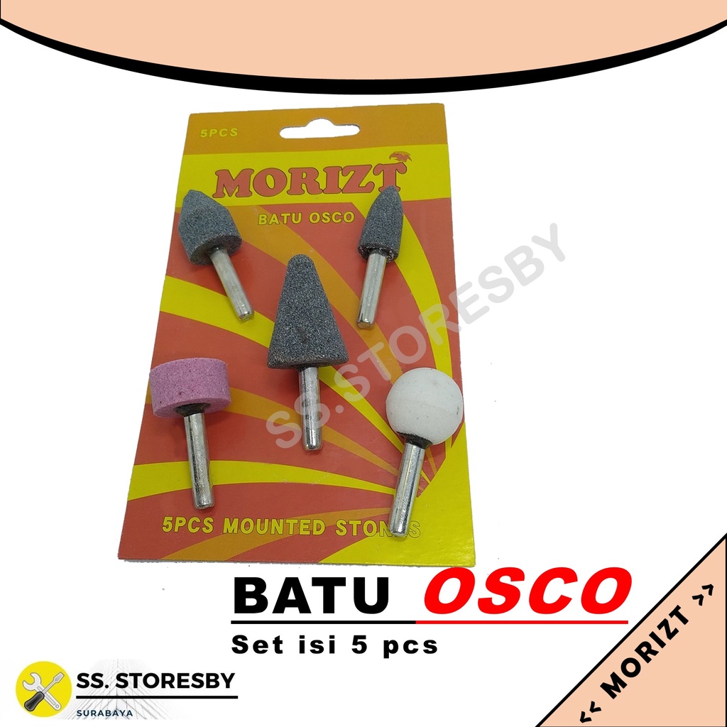 Jual BATU OSCO SET 5 PCS BATU GERINDA BOTOL MATA GRINDA TANGKAI ASAH ...