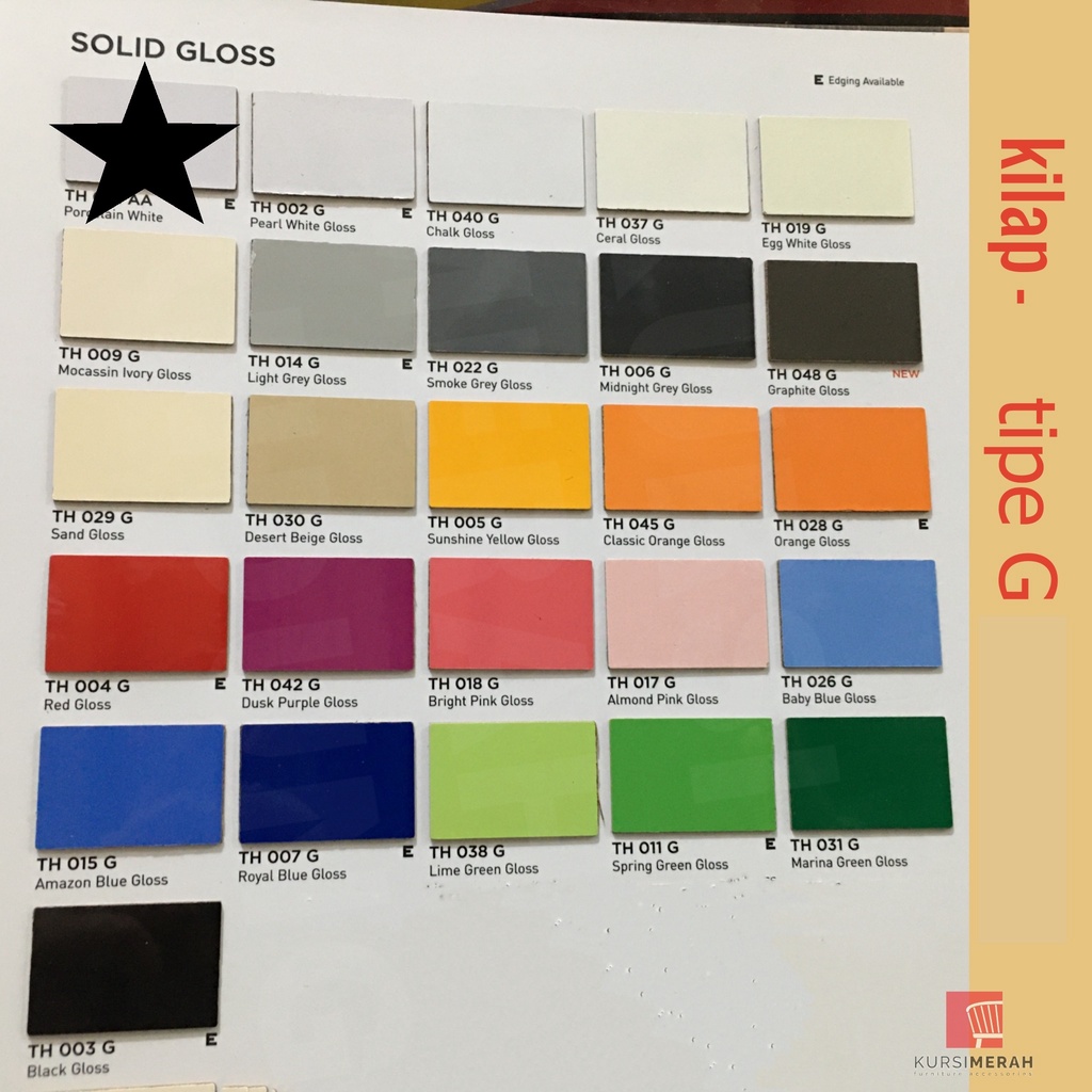 Jual TACO HPL Solid Gloss warna kilap kode G | Shopee Indonesia