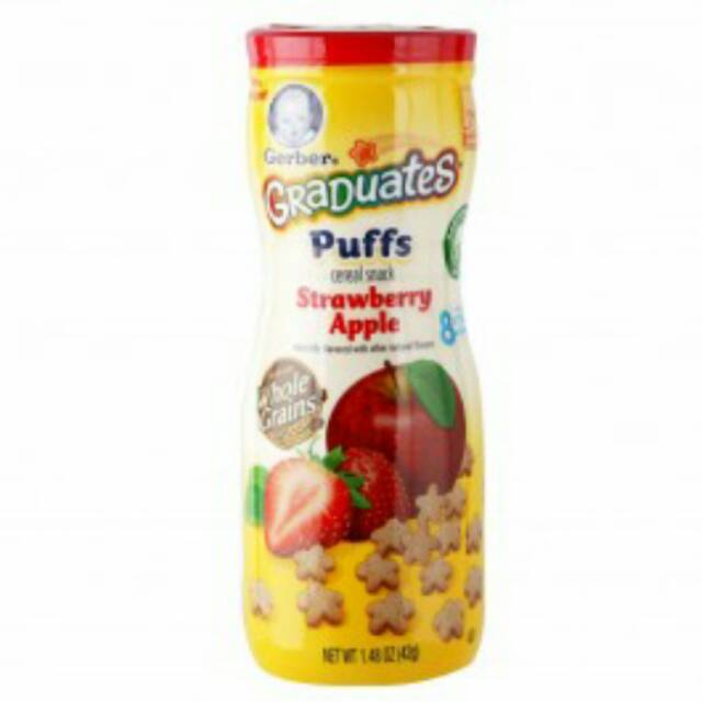 Jual Gerber Graduates Puffs Strawberry Apple 42gr | Shopee Indonesia