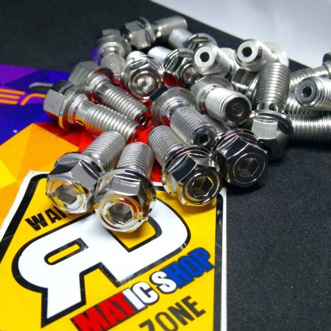 Jual Ready oke] Baut Stainless 2 Kunci untuk Banjo Kaliper Drat Kasar dan Halus | Shopee Indonesia