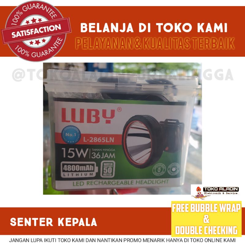 Jual Senter Kepala LUBY 15watt L2865KN (LAMPU KUNING) | Shopee Indonesia