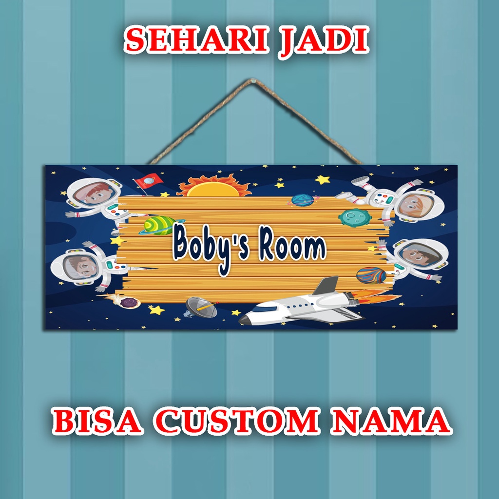 Jual CUSTOM PAPAN NAMA KAMAR ANAK WALL DECOR HIASAN DINDING | Shopee ...
