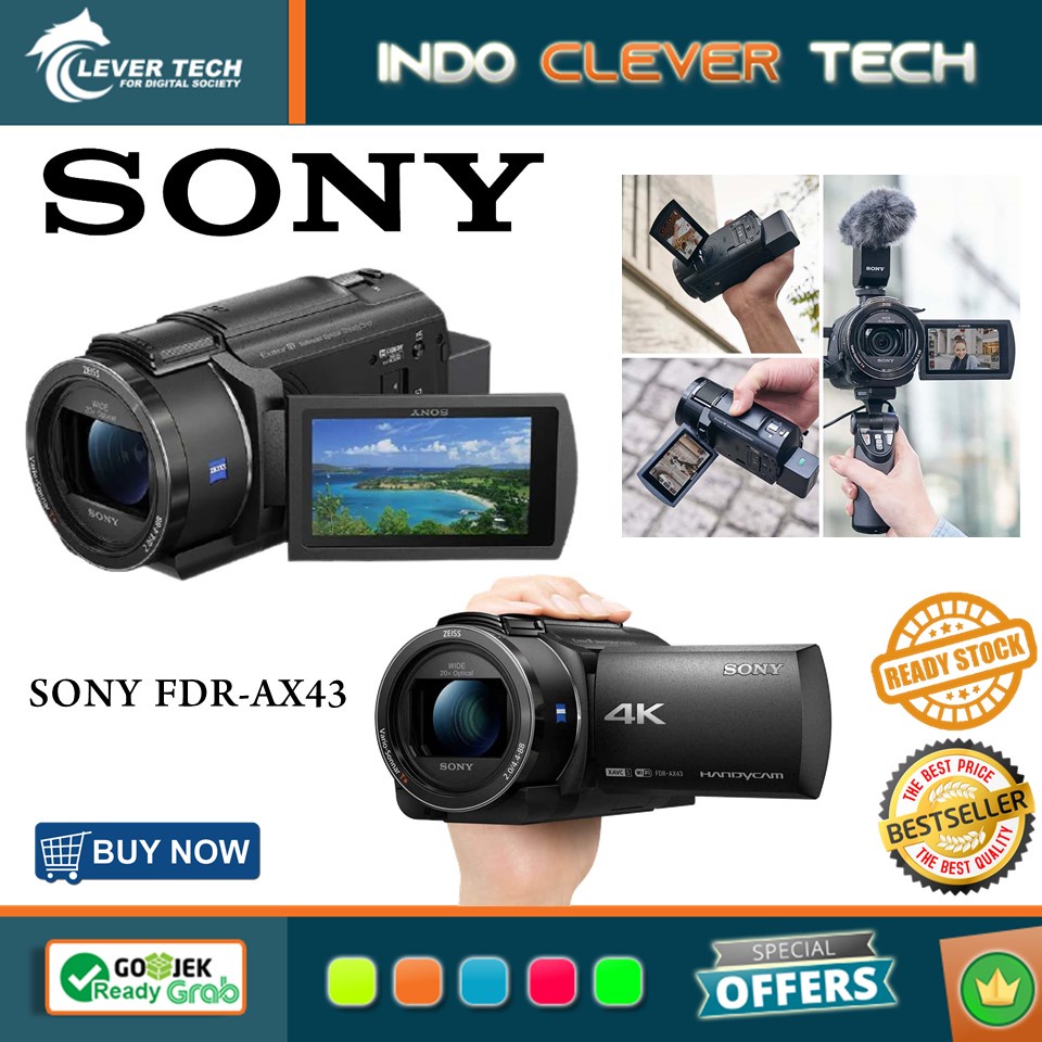 Jual Sony FDR-AX43 UHD 4K Handycam Camcorder | Shopee Indonesia