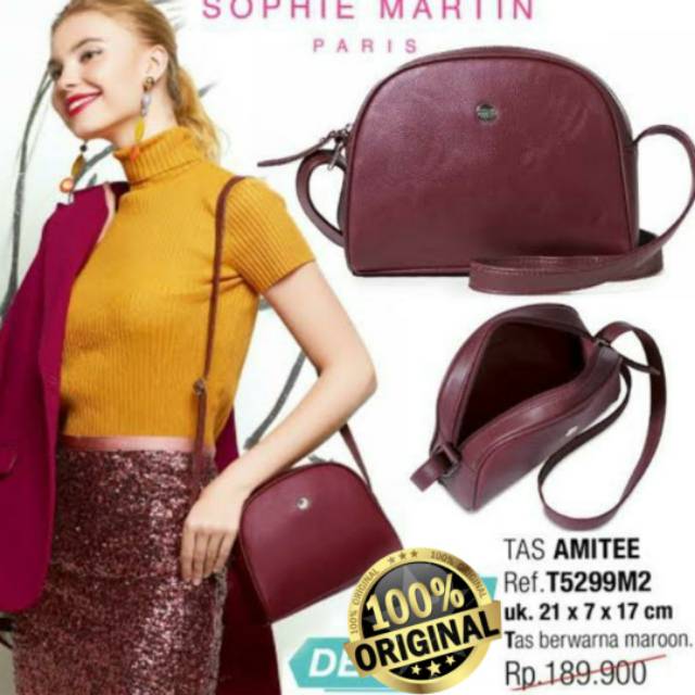 Jual ( HANYA DI SHOPEE )TAS WANITA DEWASA SELEMPANG AMITEE MERAH MARON ...