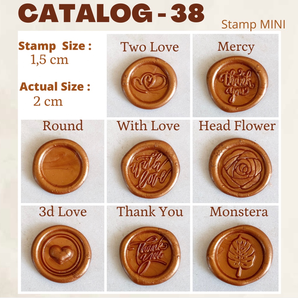 Jual Catalog 38 - Mini Edition - wax Seal Sticker Instan SealWax Coin Stempel Ready Stock NO ...