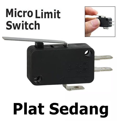 Jual Micro Limit Switch Saklar Besar Pintu Body NO NC Com Plat Sedang Tanpa Roda 7-1 BA-23C6 ...