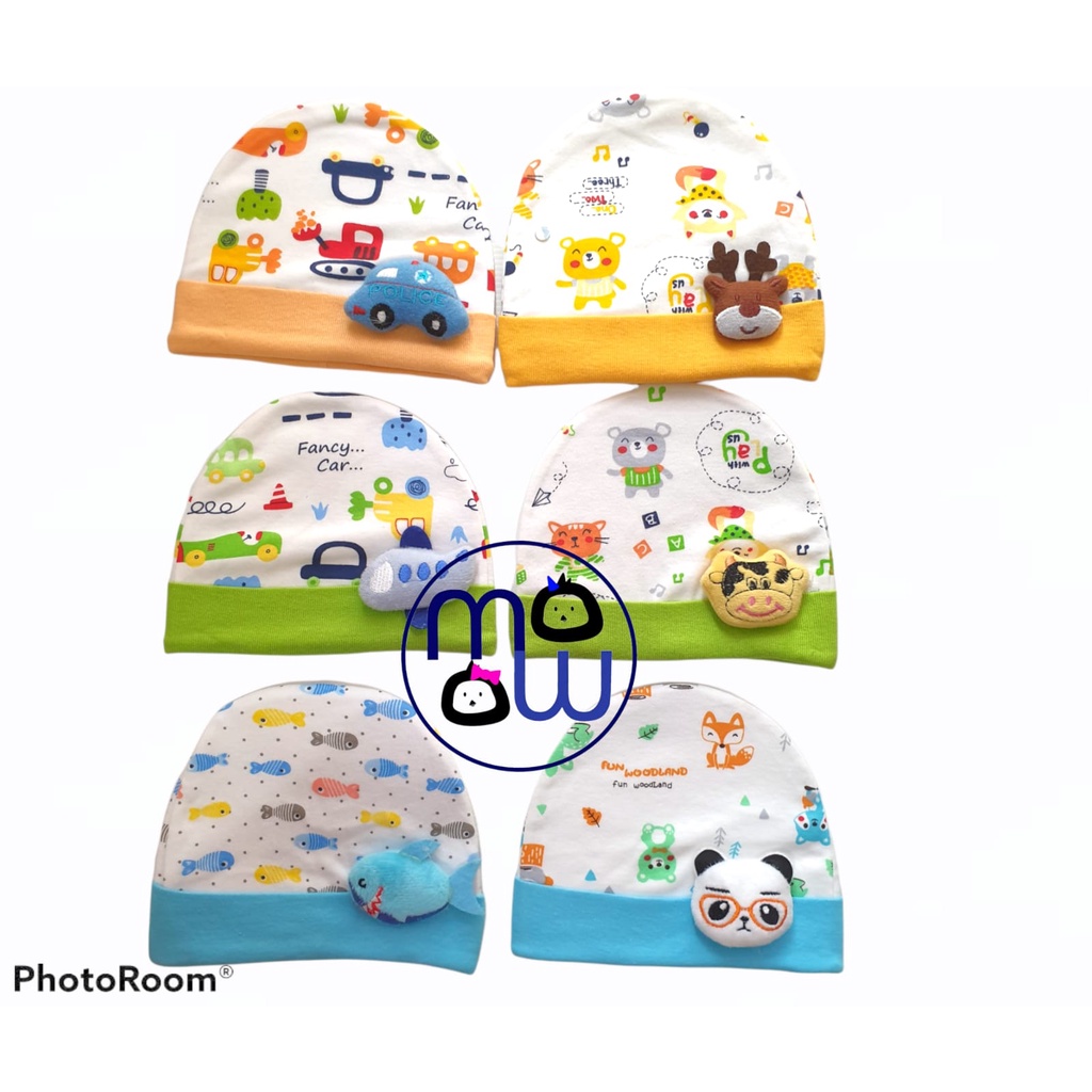 Jual 1 pc Mamimu Topi Bayi Boneka Motif Random - kupluk bayi SNI ...